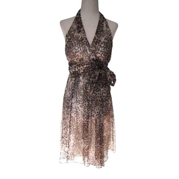 BCBGMaxAzria | Dresses | Vtg Y2k Bcbg Max Azria Womens Brown Halter ...